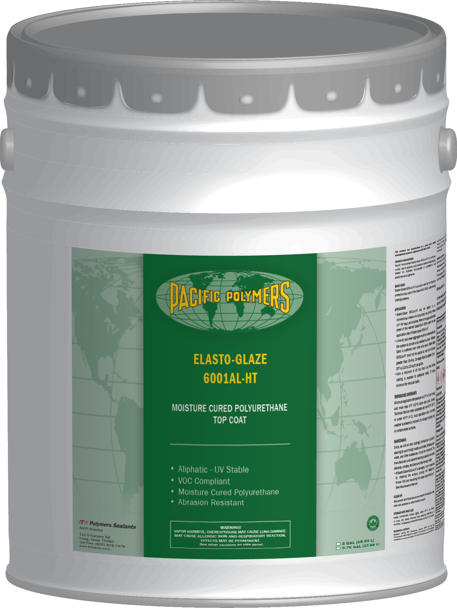 Elasto-Glaze 6001 AL-HT | Pacific Polymers